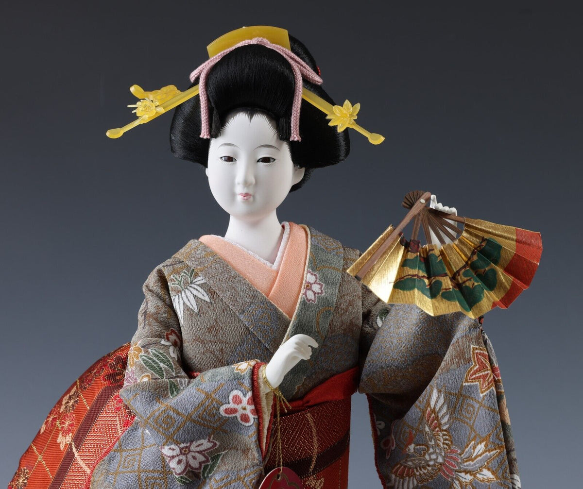 Beautiful Craft Maker Japanese Traditional Fan GEISHA Doll – BRONZE ...