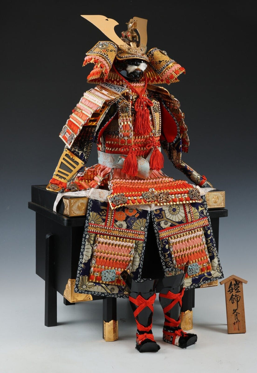 Japanese Beautiful Old Vintage Samurai Figure Doll -Old KyugeTsu- Tsus ...