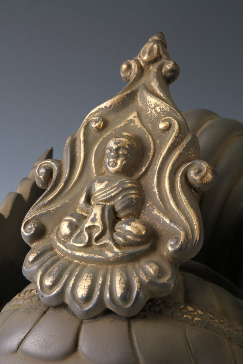 Beautiful Japanese Plaster Buddhism Plaque -Dream Guanyin- National Tr ...