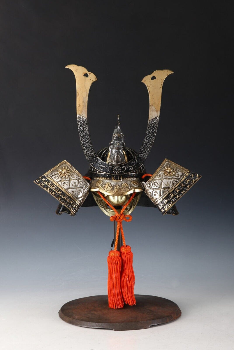 Japanese Stunning Silver Samurai Helmet -Genji Dragon Kabuto- Tsushima ...