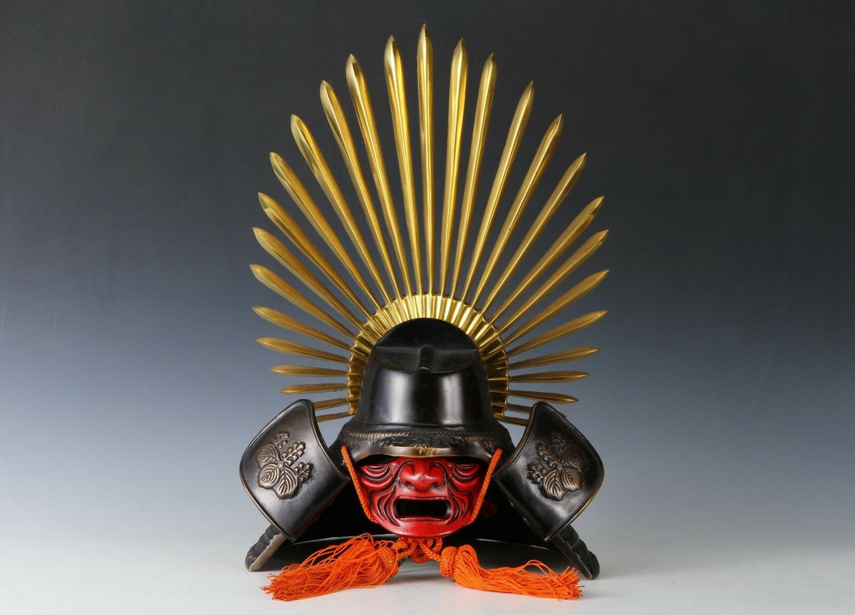 Japanese Vintage Samurai Helmet -Hideyoshi Kabuto with a mask- Age of ...